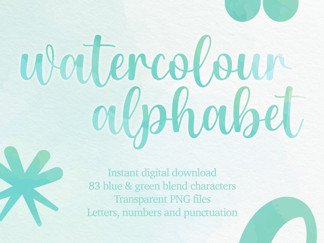 Watercolour Letters Clipart, Watercolour Alphabet Clipart, Watercolour ...