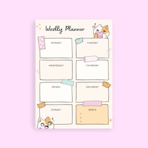 Weekly Planner, Cute Planner, Daily Schedule - Etsy