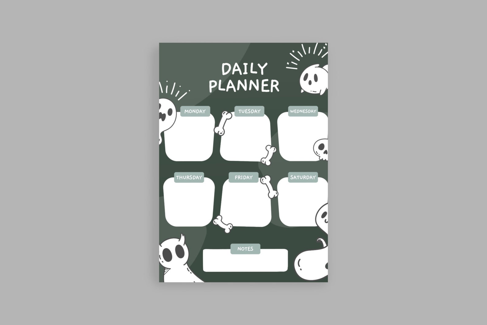 Halloween Daily Planner, Weekly Planner, Daily Planner, Halloween - Etsy