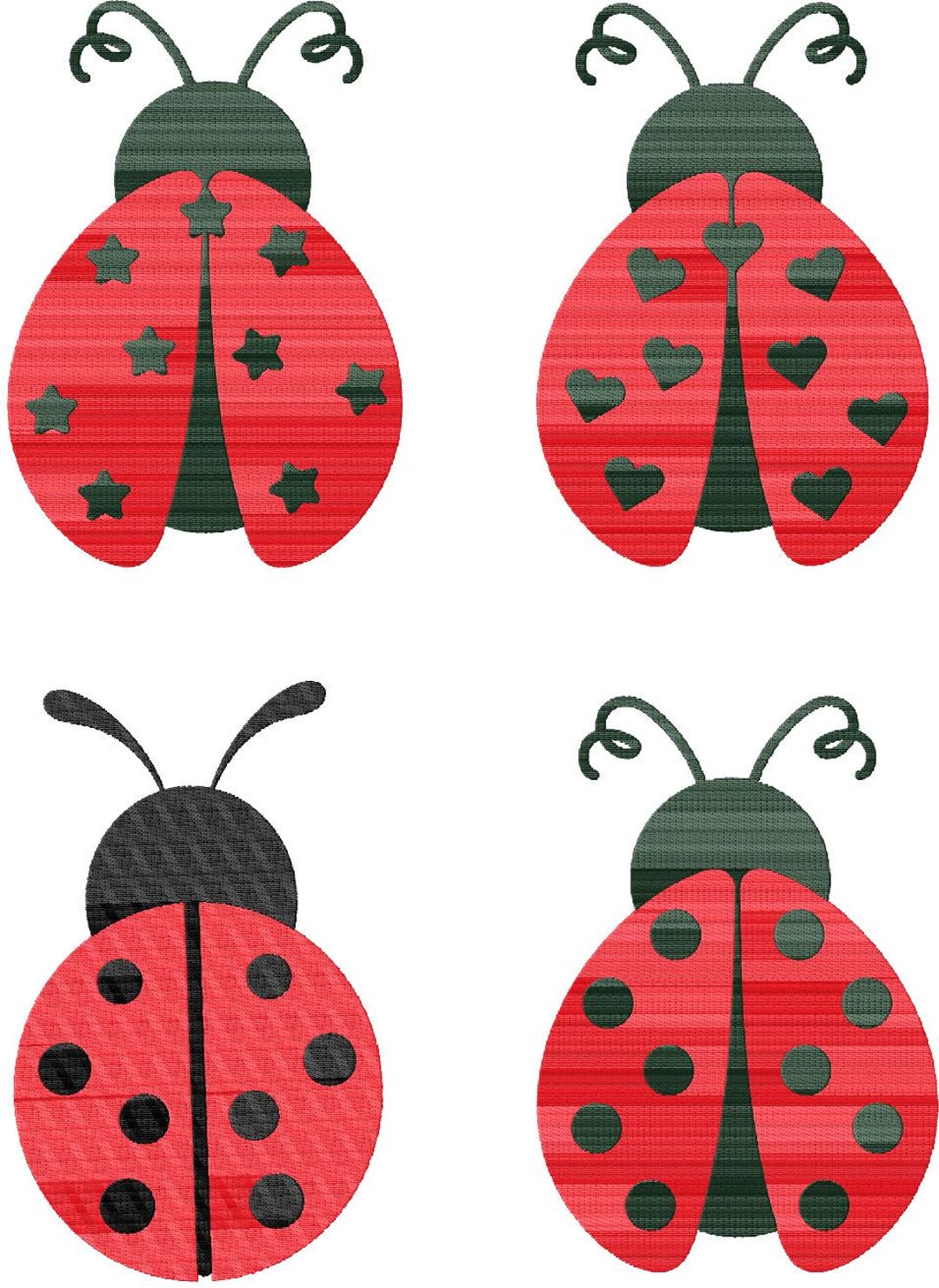 Ladybug Embroidery Design. Ladybug Design. Ladybug Filled Stitch. Mini ...