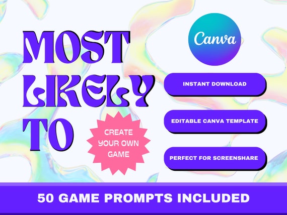 Virtual Party Game Customizable Canva Template Group - Etsy