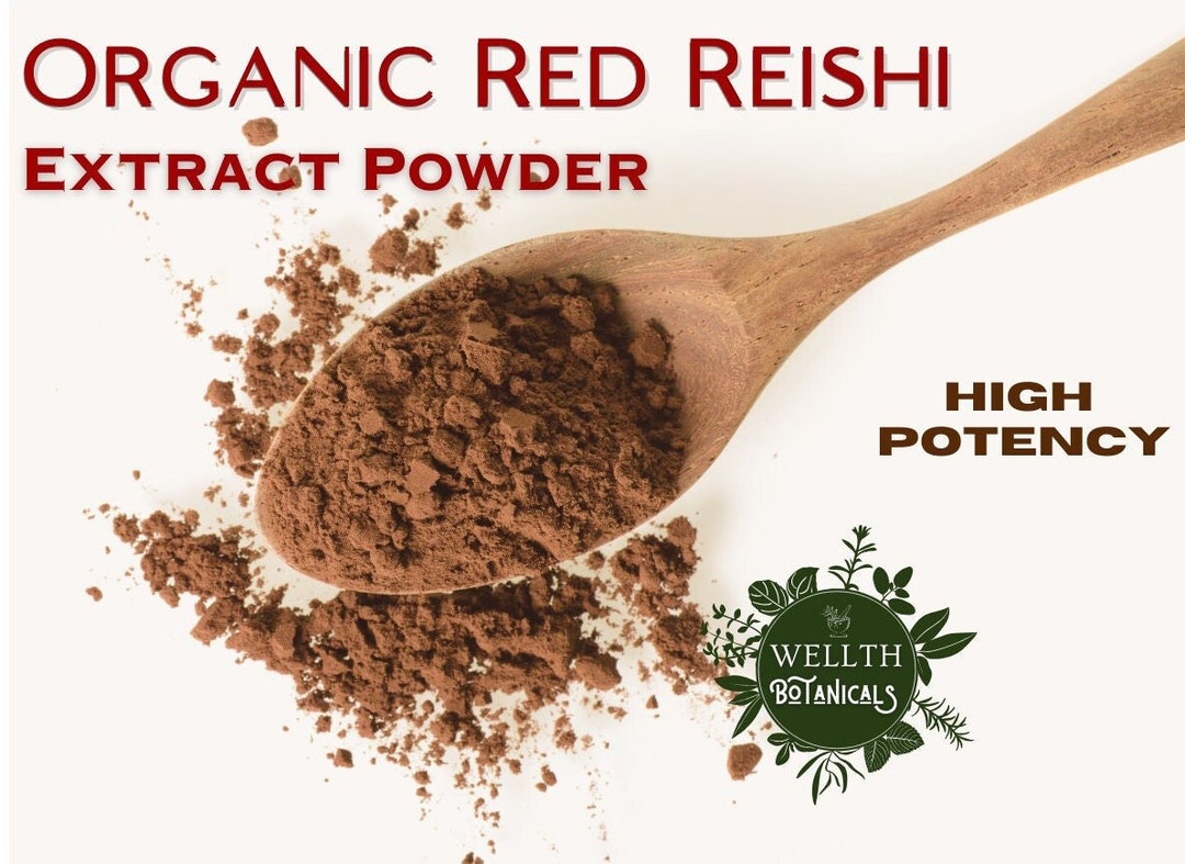 Organic Red Reishi Mushroom Powder, Extract | Lingzhi Mushroom | High ...