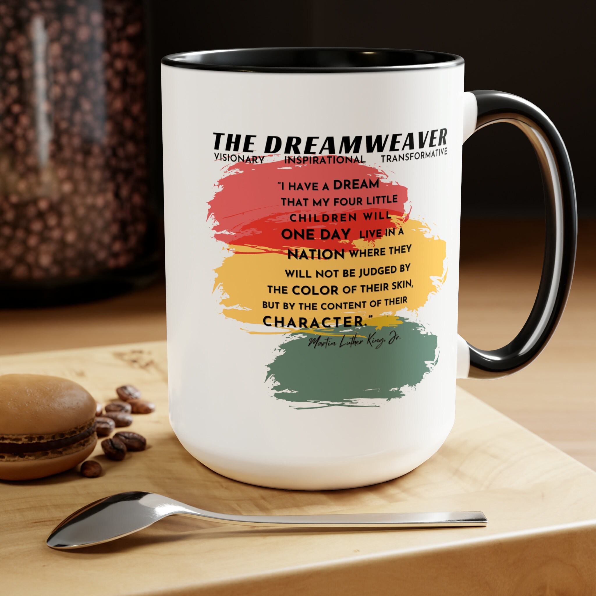Martin Luther King, Jr Black History Two Tone 15oz Mug | Coworker Gift ...