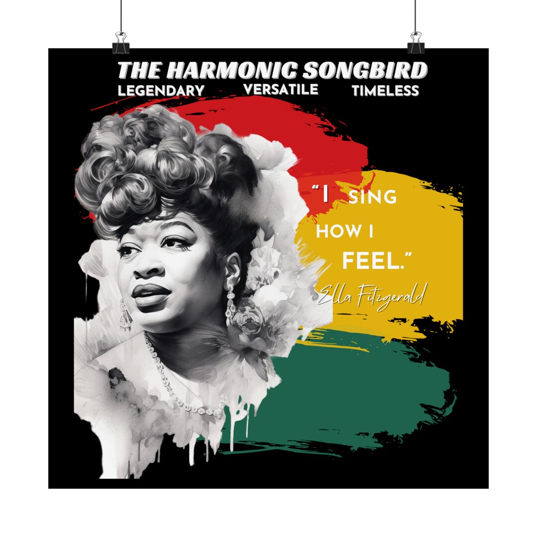 Ella Fitzgerald Black History Month Posters | the Harmonic Songbird ...