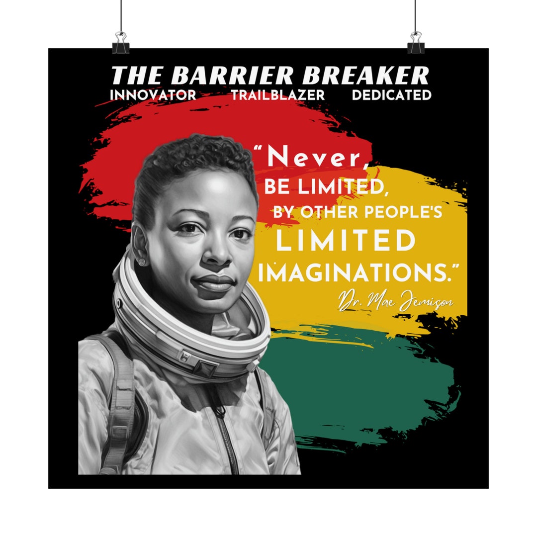 Mae Jemison Black History Month Posters | the Barrier Breaker Poster - Etsy