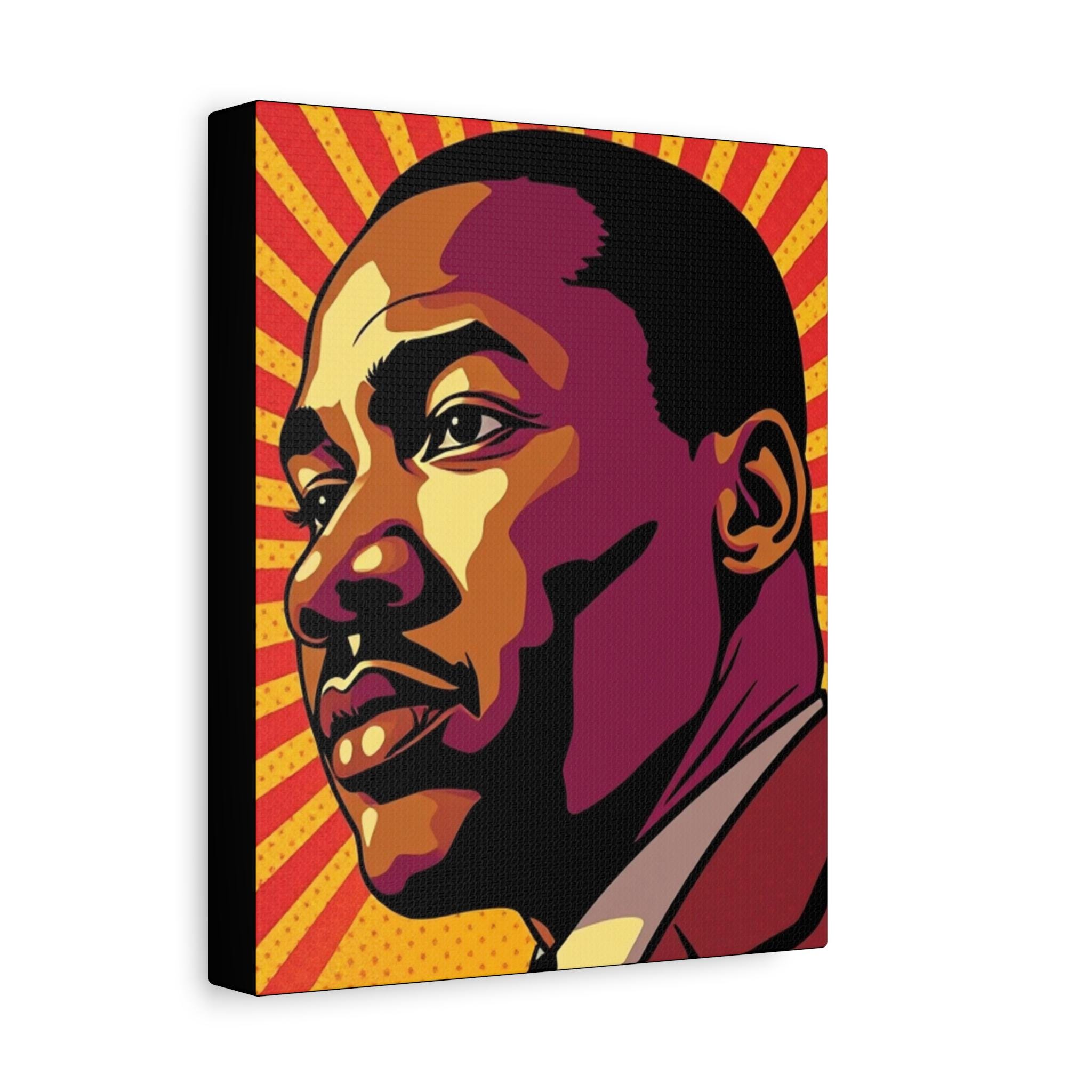 MLK Pop Art Canvas Print: Black History Month Decor - Etsy