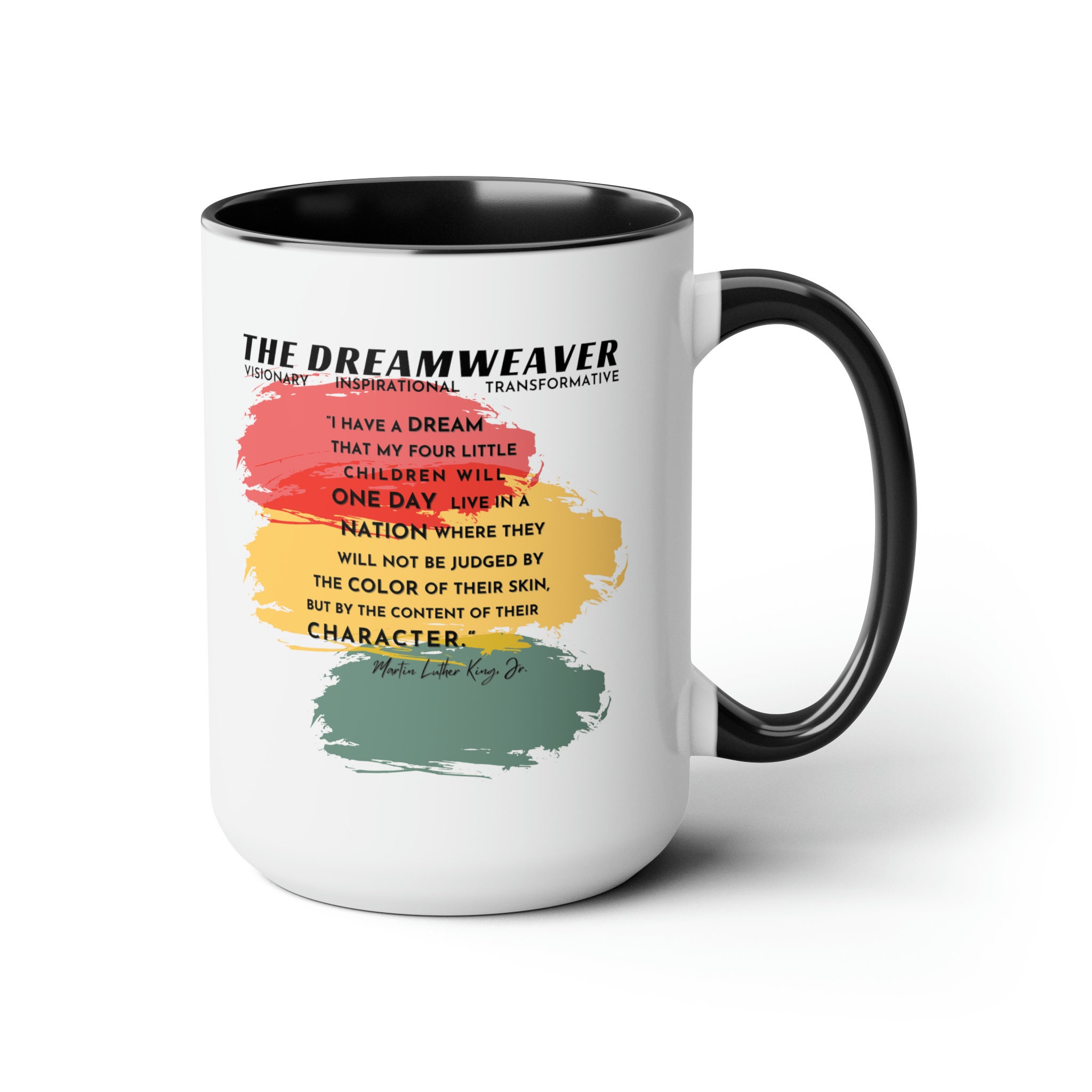 Martin Luther King, Jr Black History Two Tone 15oz Mug | Coworker Gift ...
