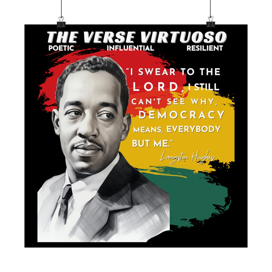 Langston Hughes Black History Month Posters | the Verse Virtuoso Poster ...