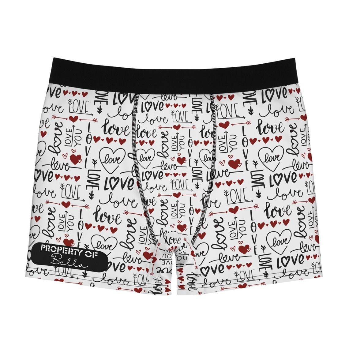 Personalized Love Heart Day Men's Boxer Briefs | Gift for Him | Couples ...