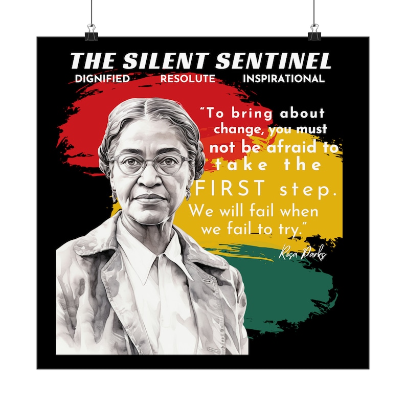 Rosa Parks Black History Month Posters | the Silent Sentinel Poster - Etsy
