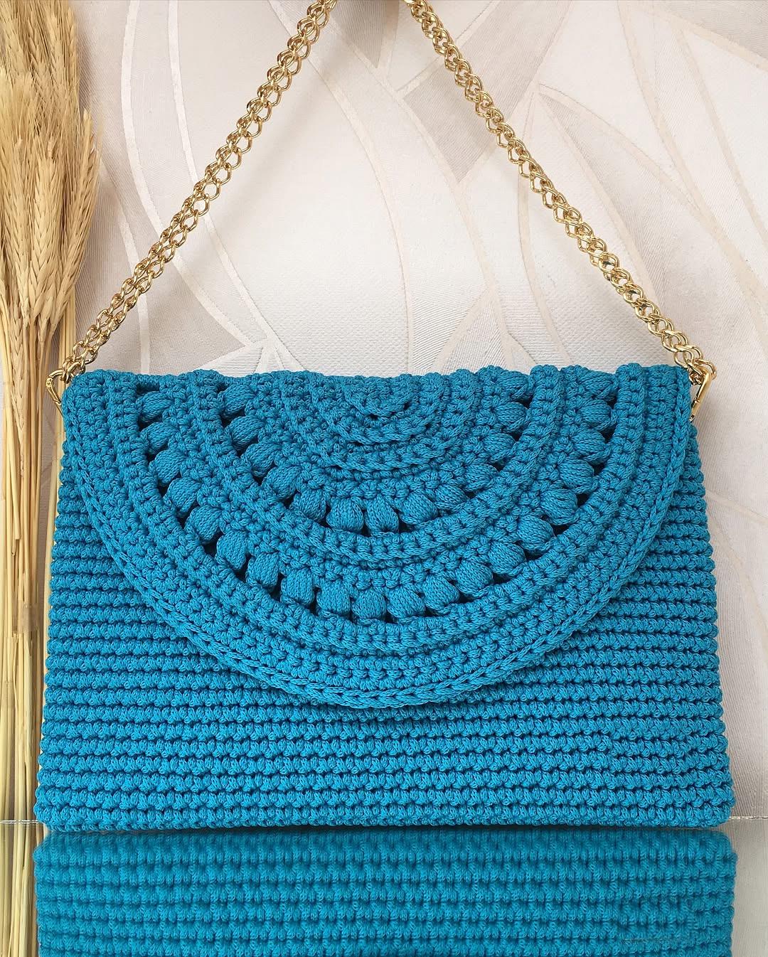 Bright Color Crochet Shoulder Bag: Boho Chic Yarn Purse - Etsy