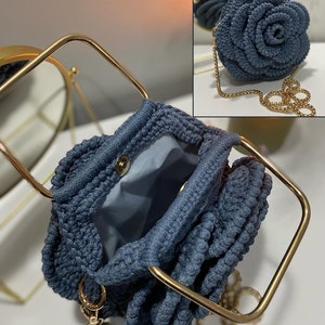 Handmade Flower Purse, Rose Bag | Bagstreetgirls Crochet Rose Shaped ...