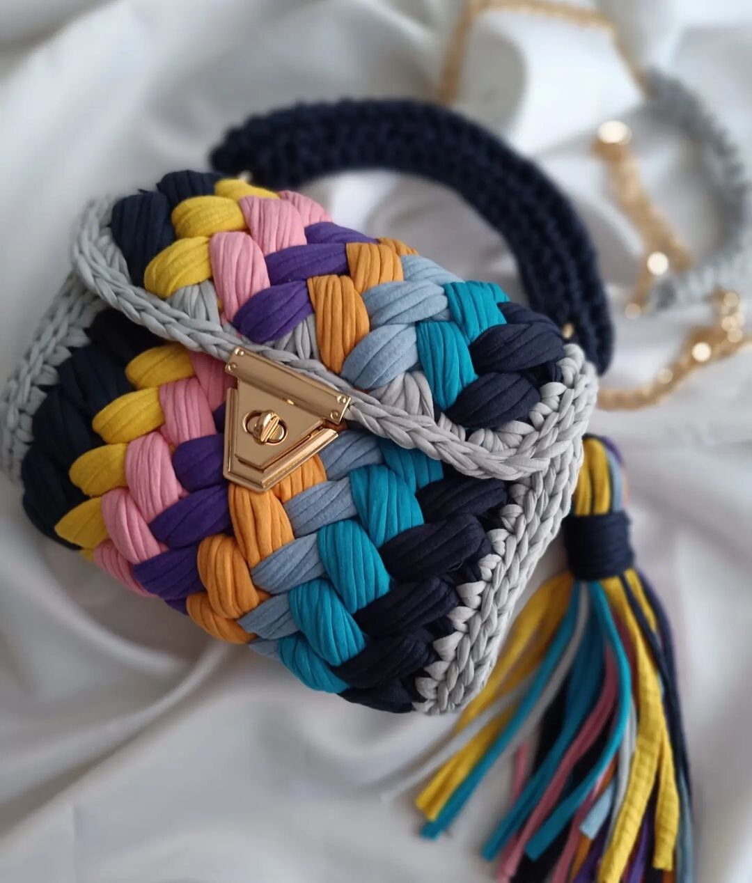 Made in Turkey Bag | Luxury Designer Crochet Shoulder Bag | Unique Gift ...