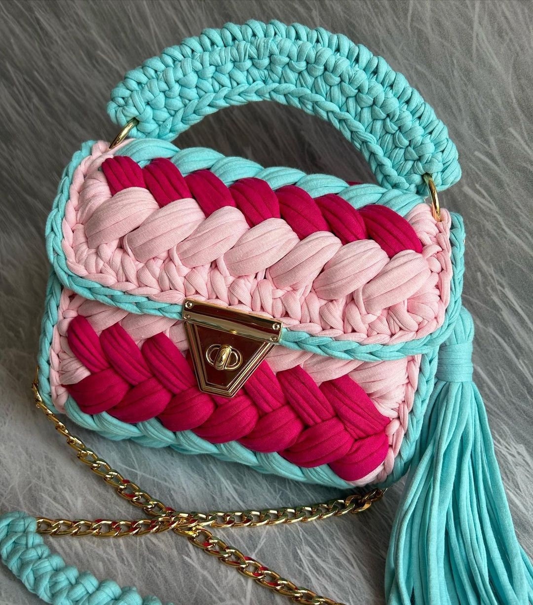 Pink Handmade Clutch Bag Evening Bag Strap Glamorous Bag Present ...