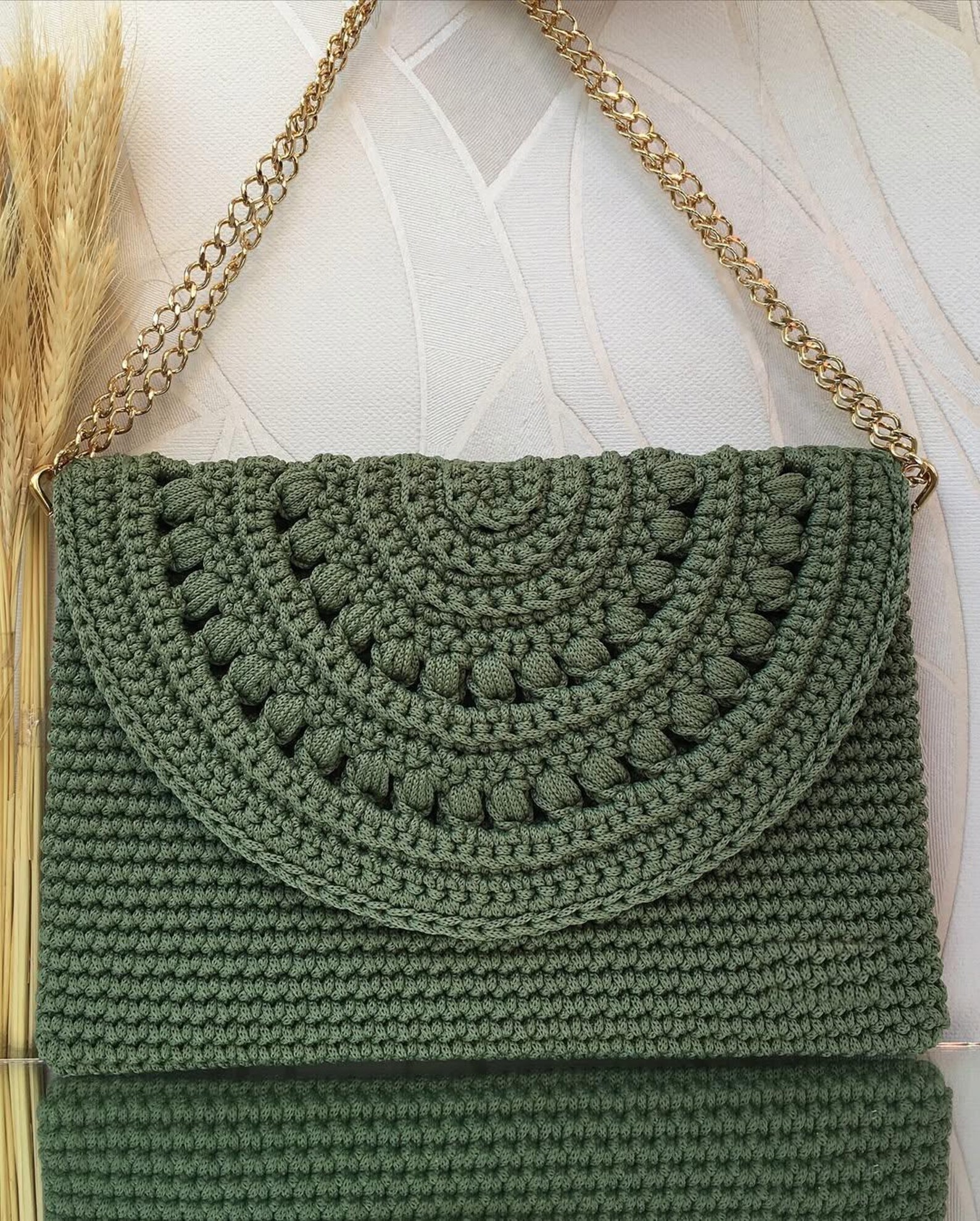 Bright Color Crochet Shoulder Bag: Boho Chic Yarn Purse - Etsy