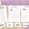 Fry Sight Words Flashcards, Fry 100 Printable Sight Word, 3 Letter ...