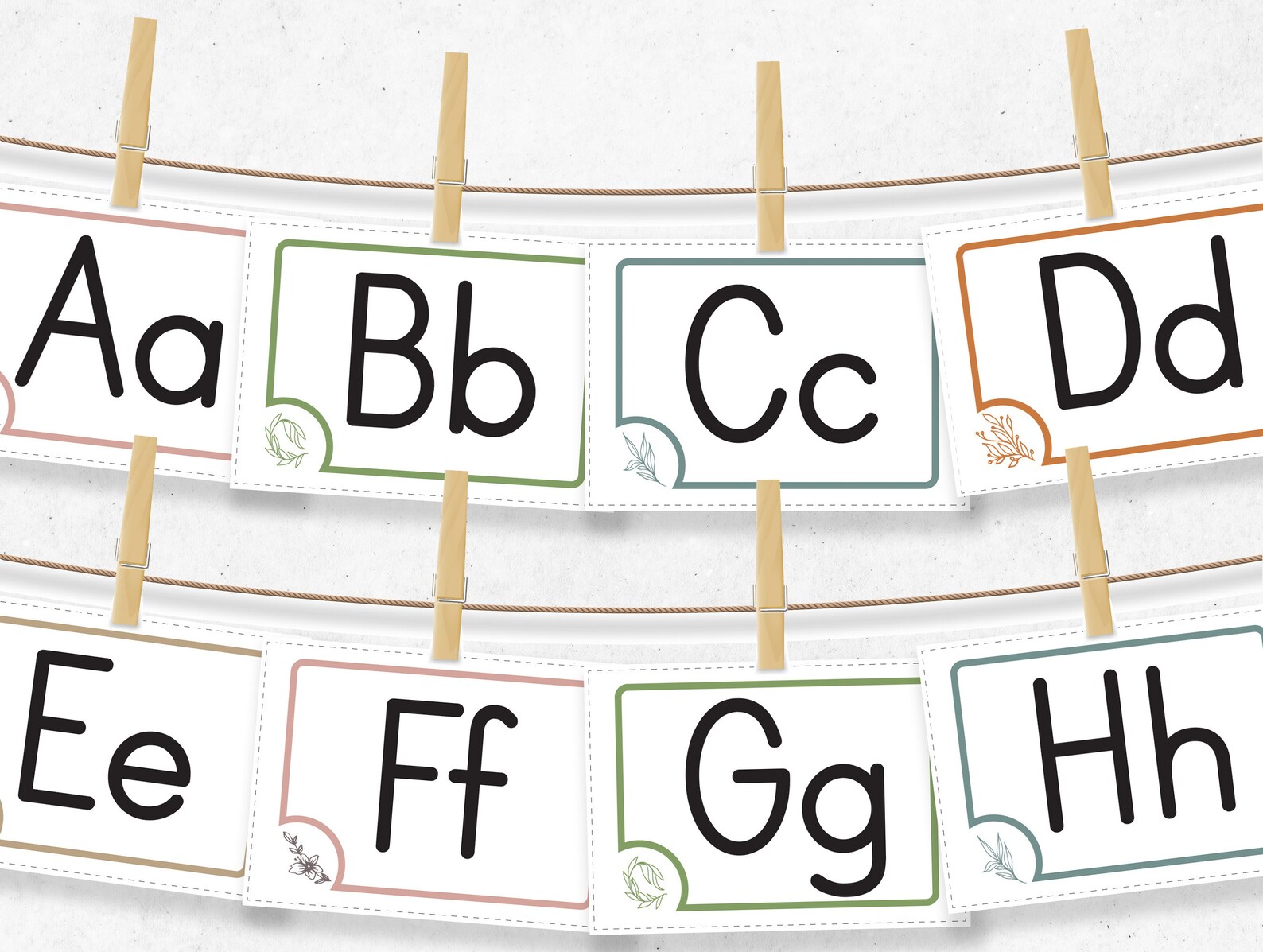 Alphabet Flashcards, ABC Printable Flashcards, Instant Download ...