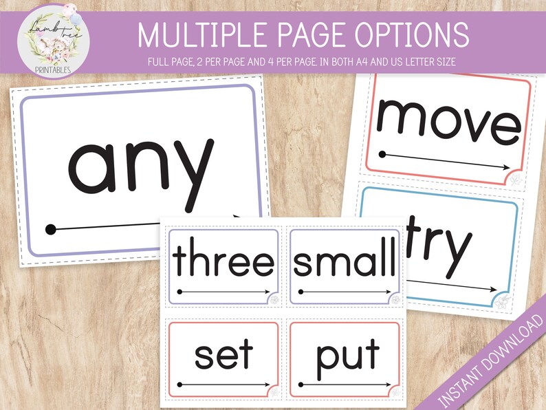 Fry Second 100 Sight Words Flashcards, Fry 101-200 Printable Sight Word ...