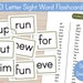 Sight Words Flashcards, Printable Sight Word, 3 Letter Sight Words ...
