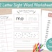 Sight Words Worksheets, Printable Sight Word Flashcards, Sight Words ...