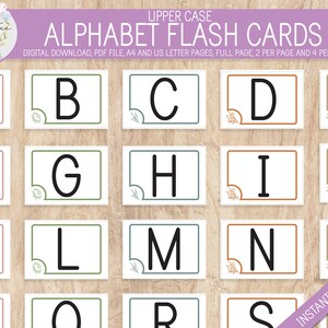 Upper and Lower Case Alphabet Flashcards, ABC Printable Flashcards ...