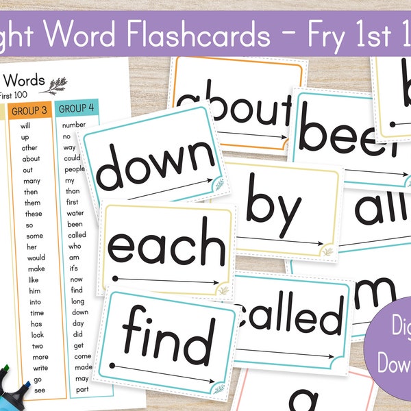 First Grade Sight Words Printable - Etsy