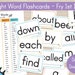 Fry Sight Words Flashcards, Fry 100 Printable Sight Word, 3 Letter ...