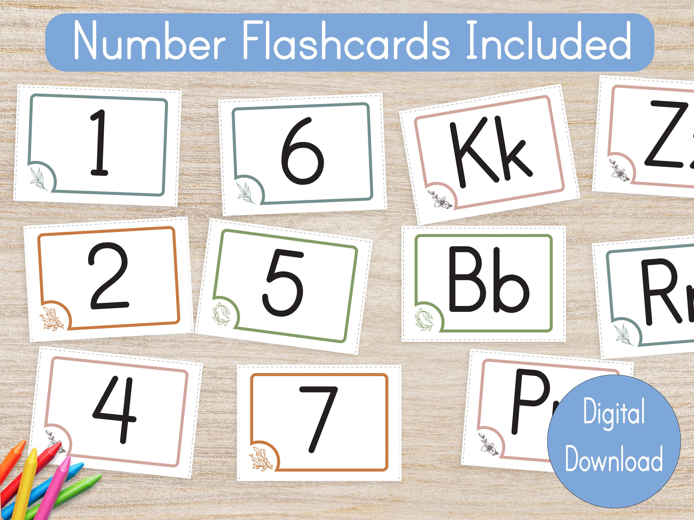 Alphabet Flashcards, ABC Printable Flashcards, Instant Download ...