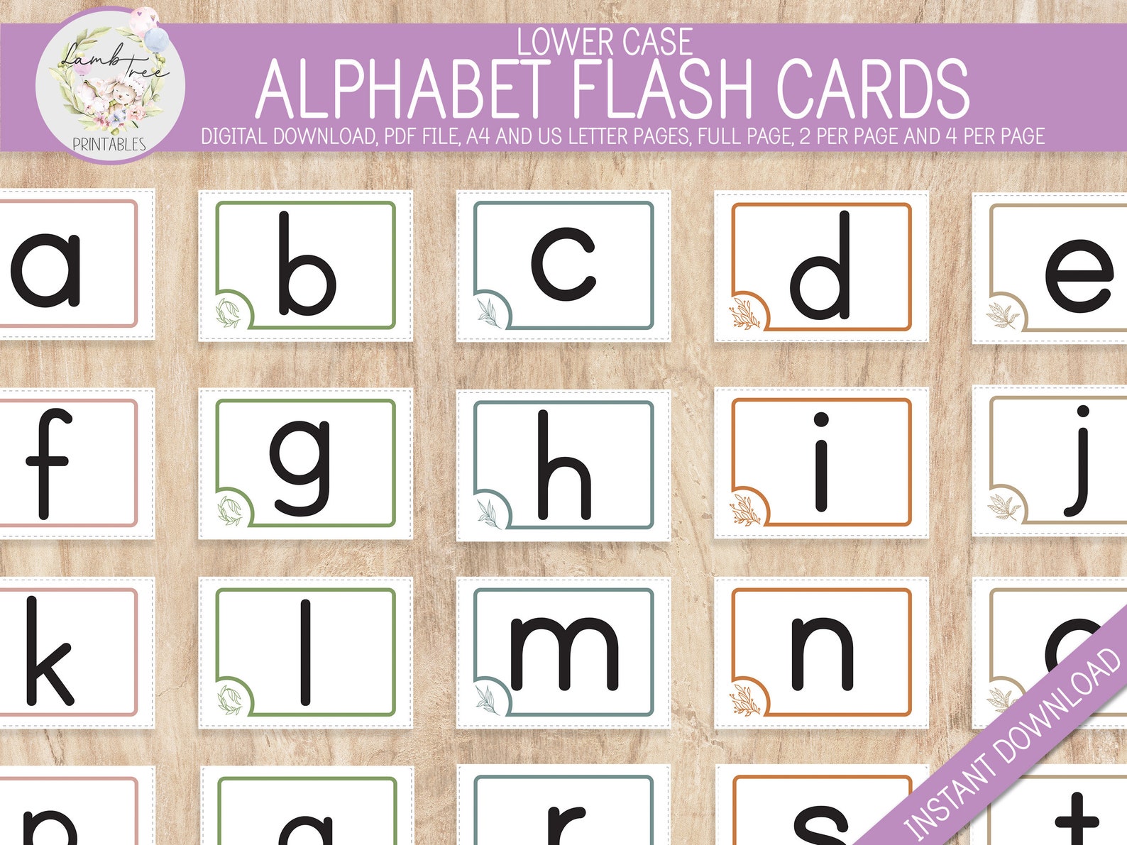 Upper and Lower Case Alphabet Flashcards, ABC Printable Flashcards ...