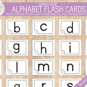 Upper and Lower Case Alphabet Flashcards, ABC Printable Flashcards ...