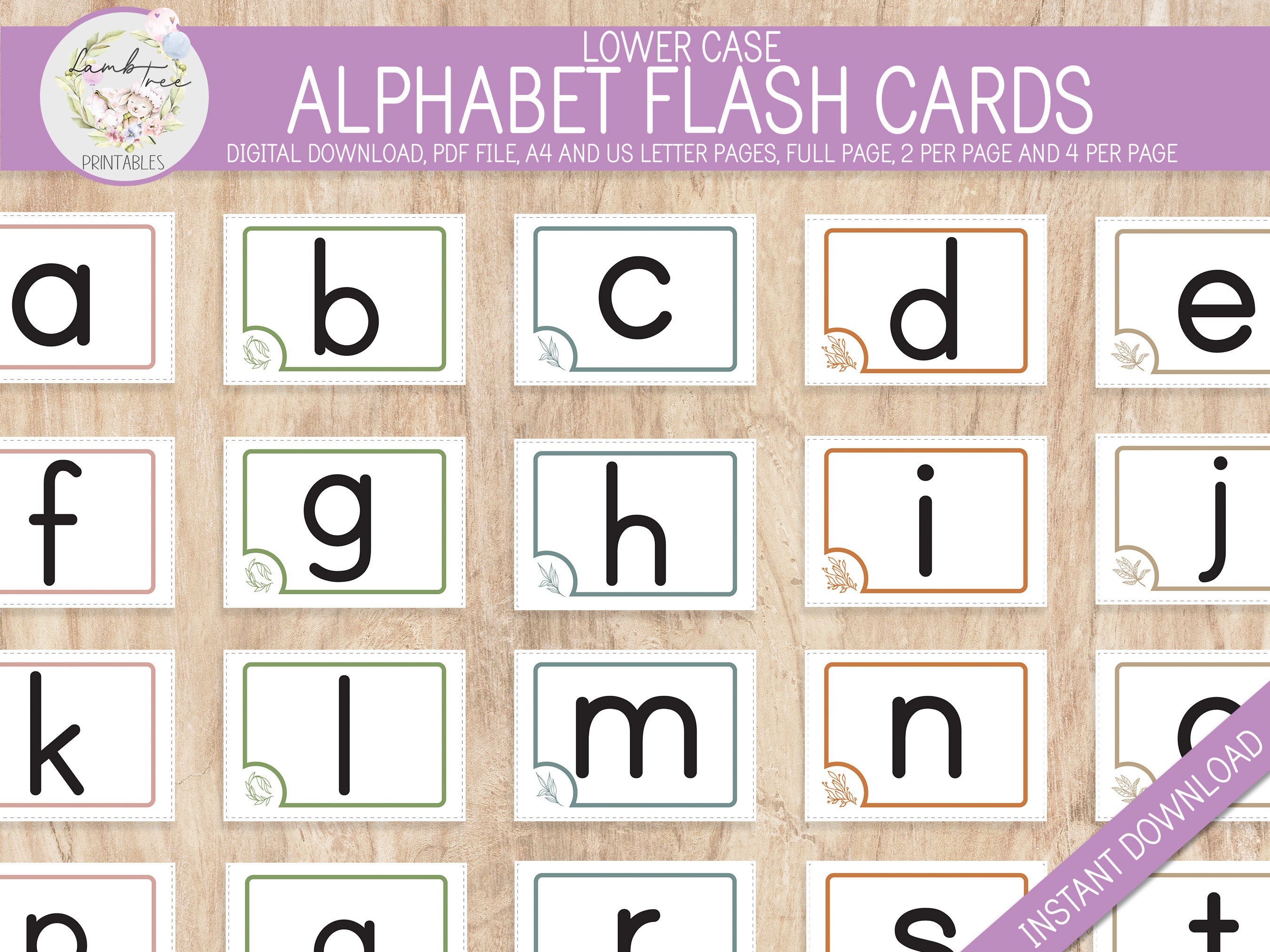 Upper and Lower Case Alphabet Flashcards, ABC Printable Flashcards ...