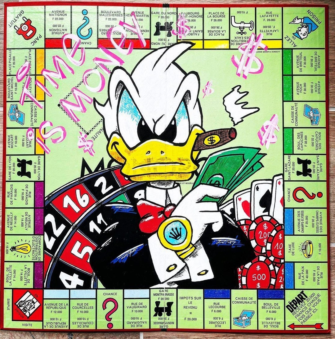 Table - Frame - Donald Duck is Rich Without Going Through the Starting ...