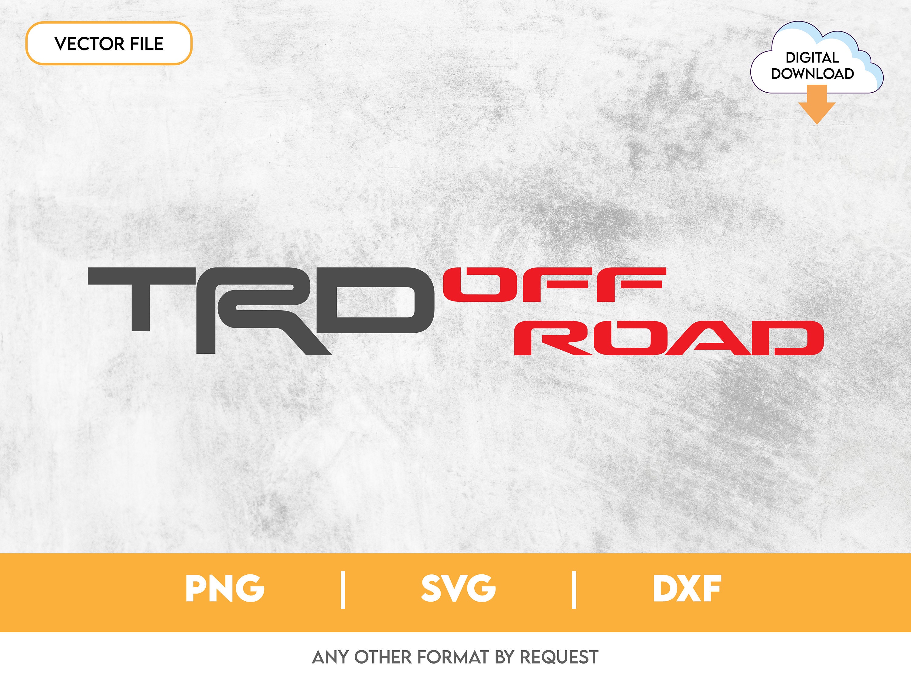 Trd Off Road Digital Logo Vector DXF PNG SVG Descarga instantánea - Etsy España