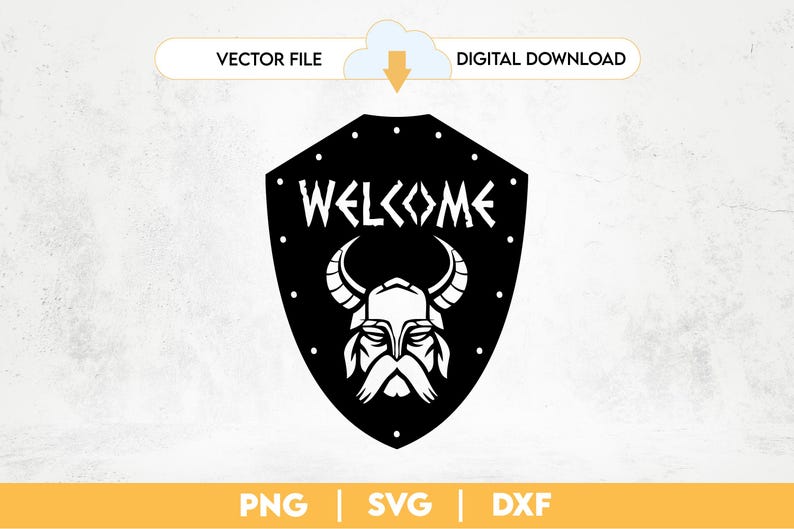 Welcome Viking Shield Digital File Vector DXF PNG SVG Instant Download ...