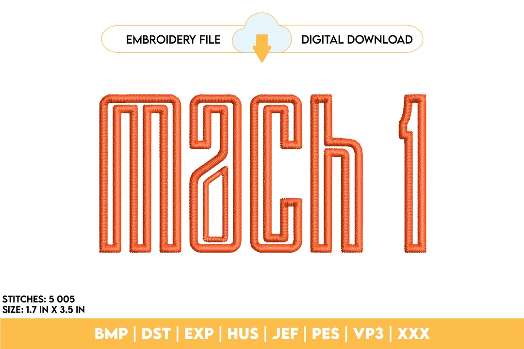 Ford Mustang Mach 1 Logo Machine Embroidery Design Digital File Instant ...