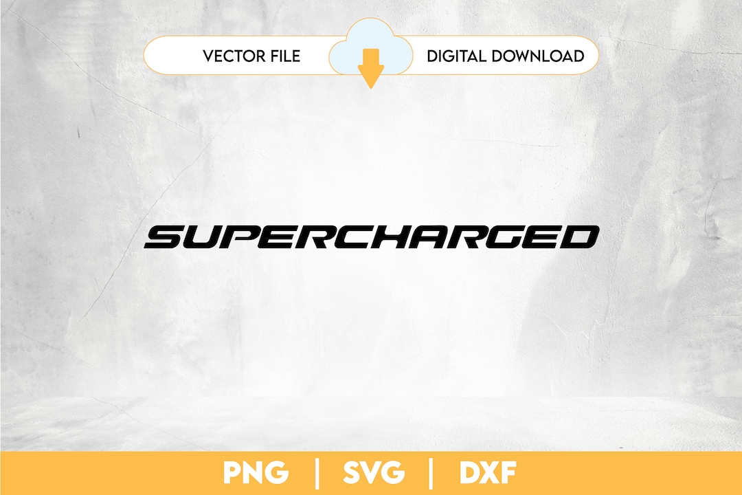 Supercharged Digital File Vector DXF PNG SVG Instant Download - Etsy