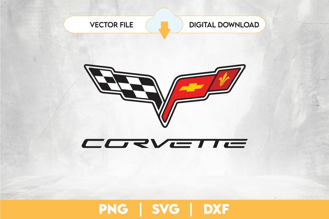 C6 Corvette Flags Digital File Vector DXF PNG SVG Instant Download - Etsy