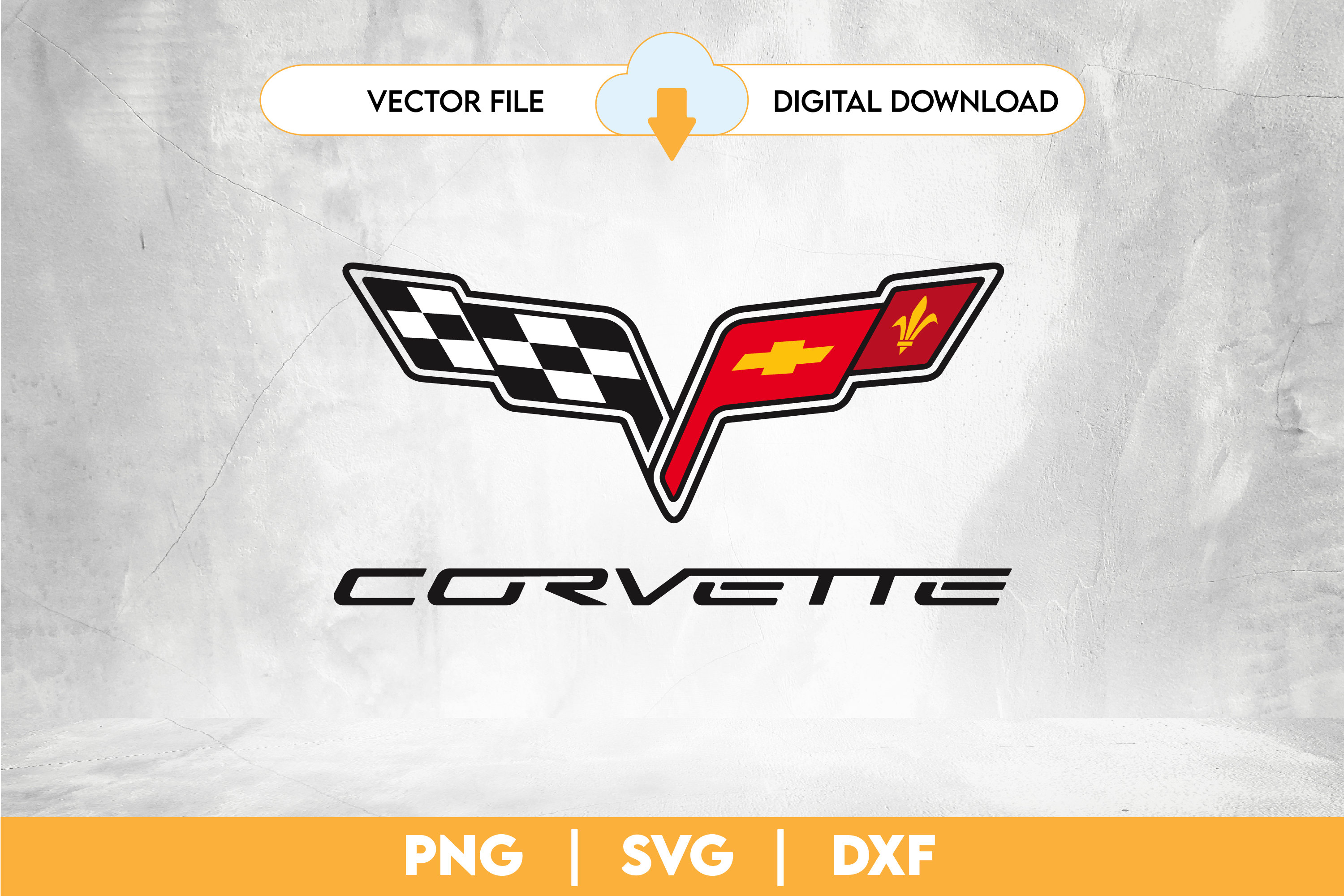 C6 Corvette Flags Digital File Vector DXF PNG SVG Instant Download - Etsy