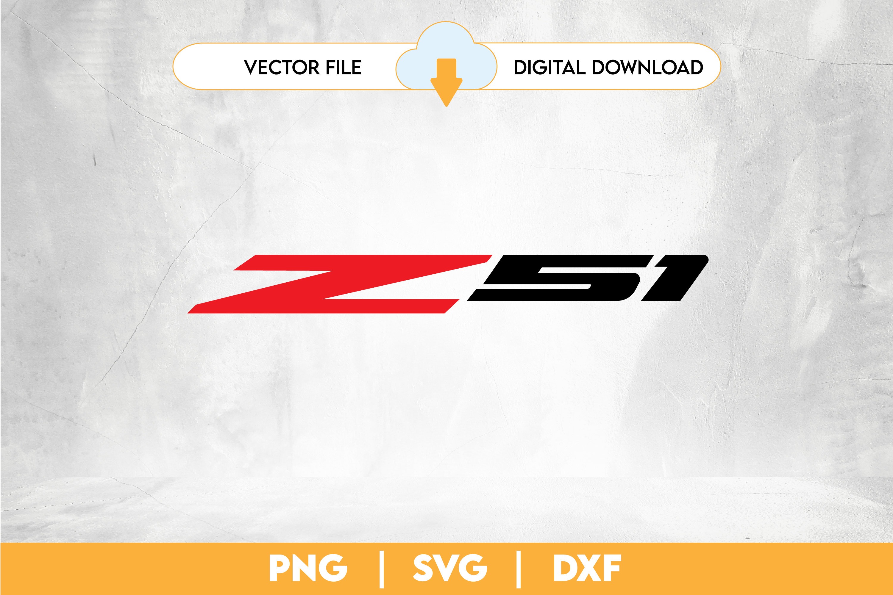 C8 Z51 Chevrolet Corvette Digital File Vector DXF PNG SVG Instant ...