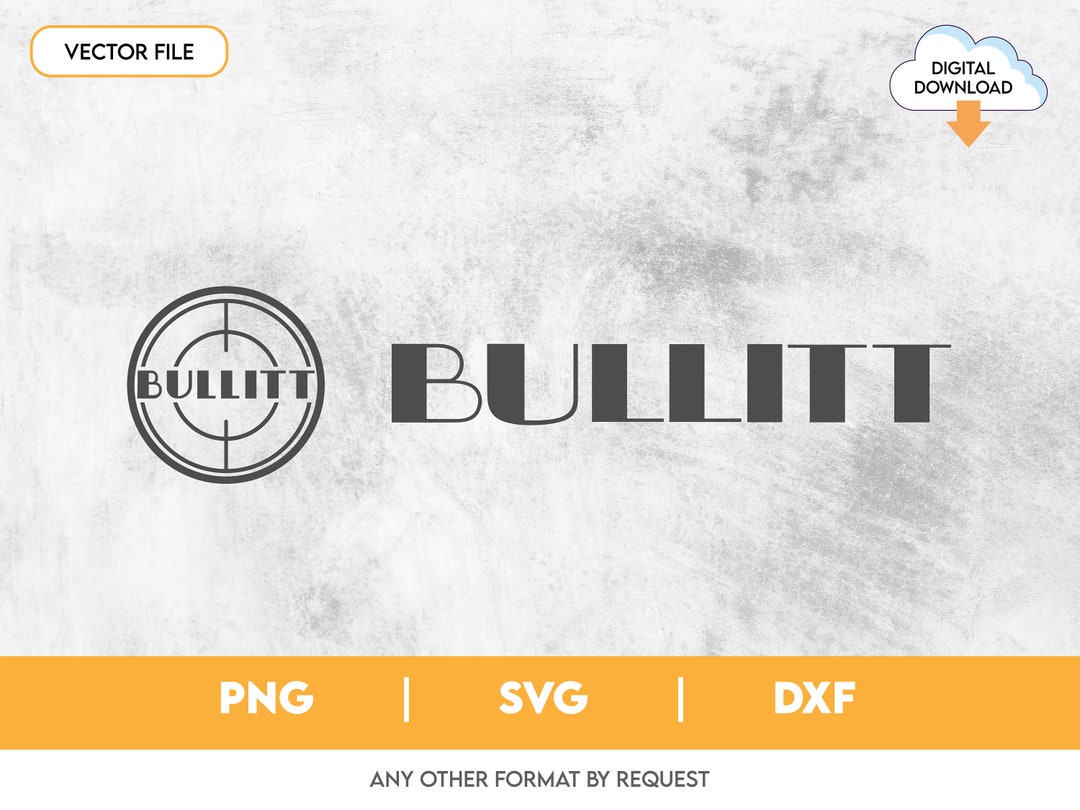 Ford Mustang Bullitt Digital Logo Vector DXF PNG SVG Instant Digital ...