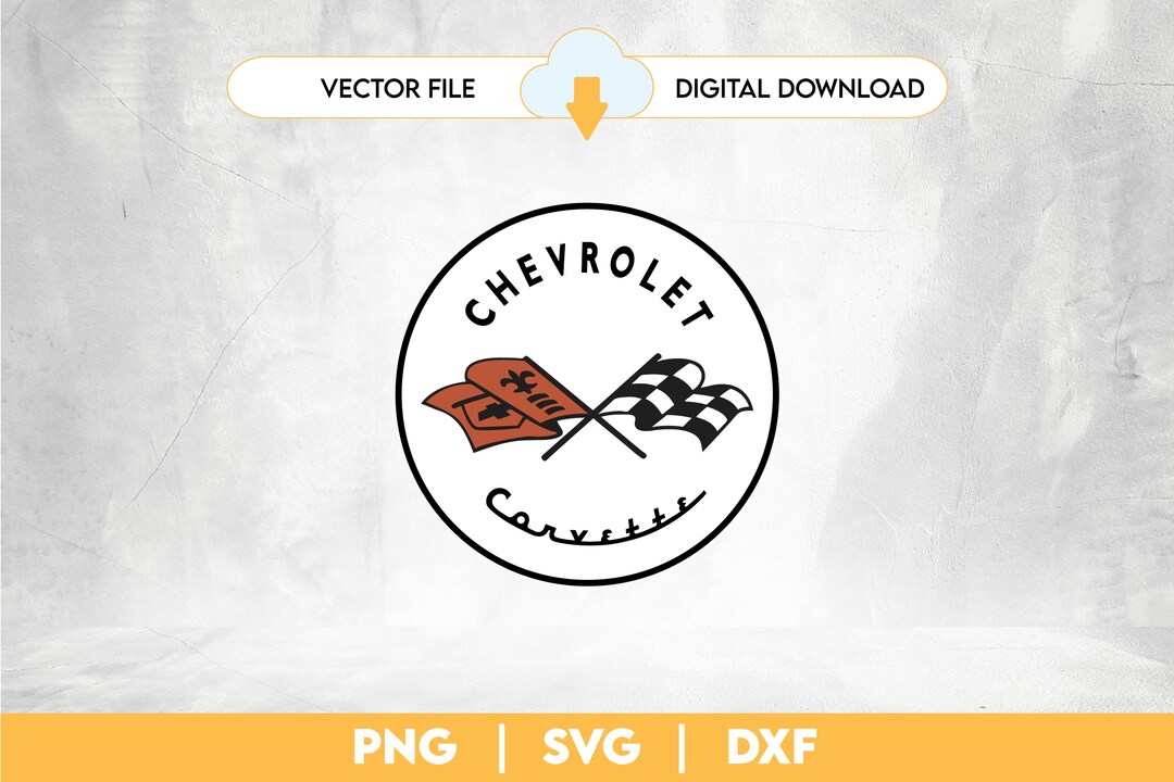 C1 Corvette Flags Digital File Vector DXF PNG SVG Instant Download - Etsy
