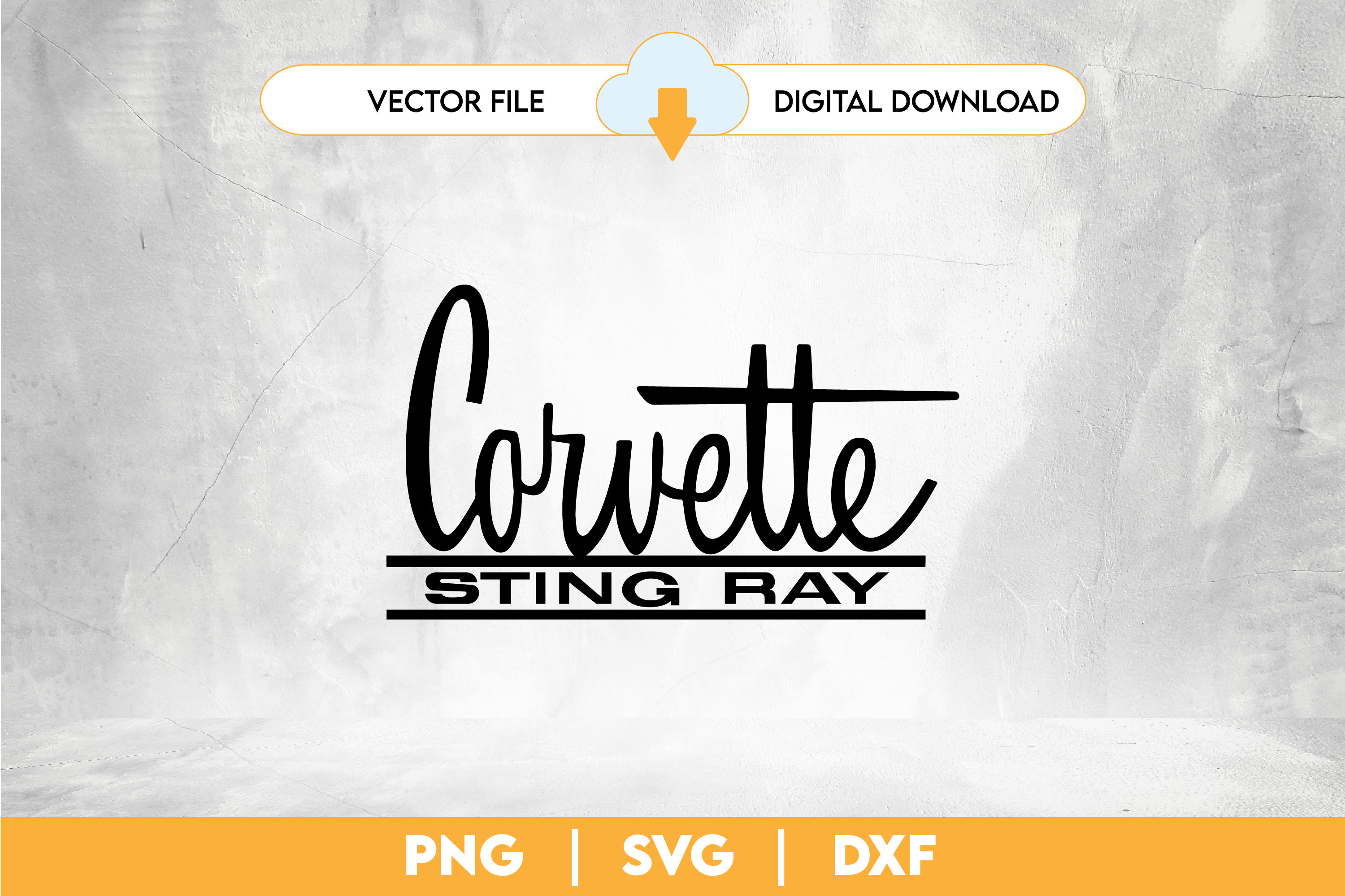 C2 Stingray Corvette Digital File Vector DXF PNG SVG Instant Download ...