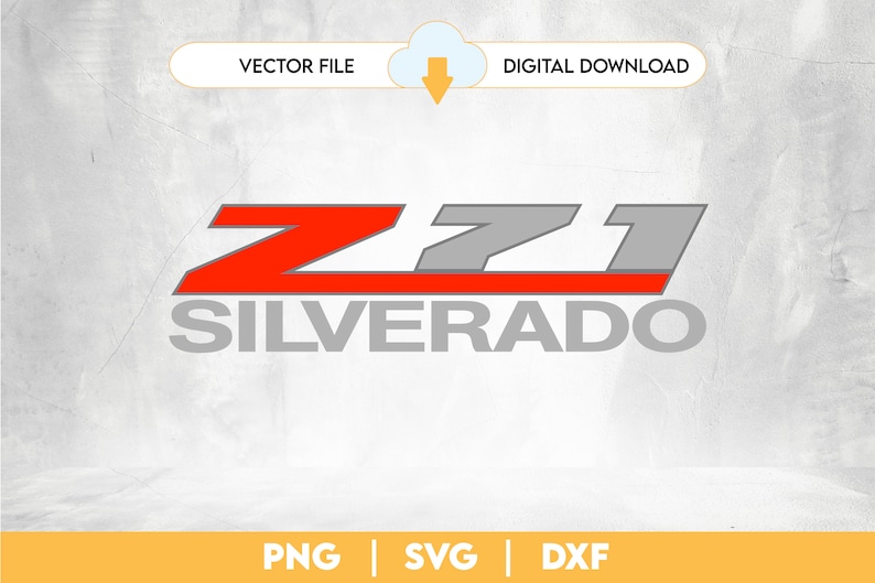 Z71 Silverado Chevrolet Digital File Vector DXF PNG SVG Instant ...