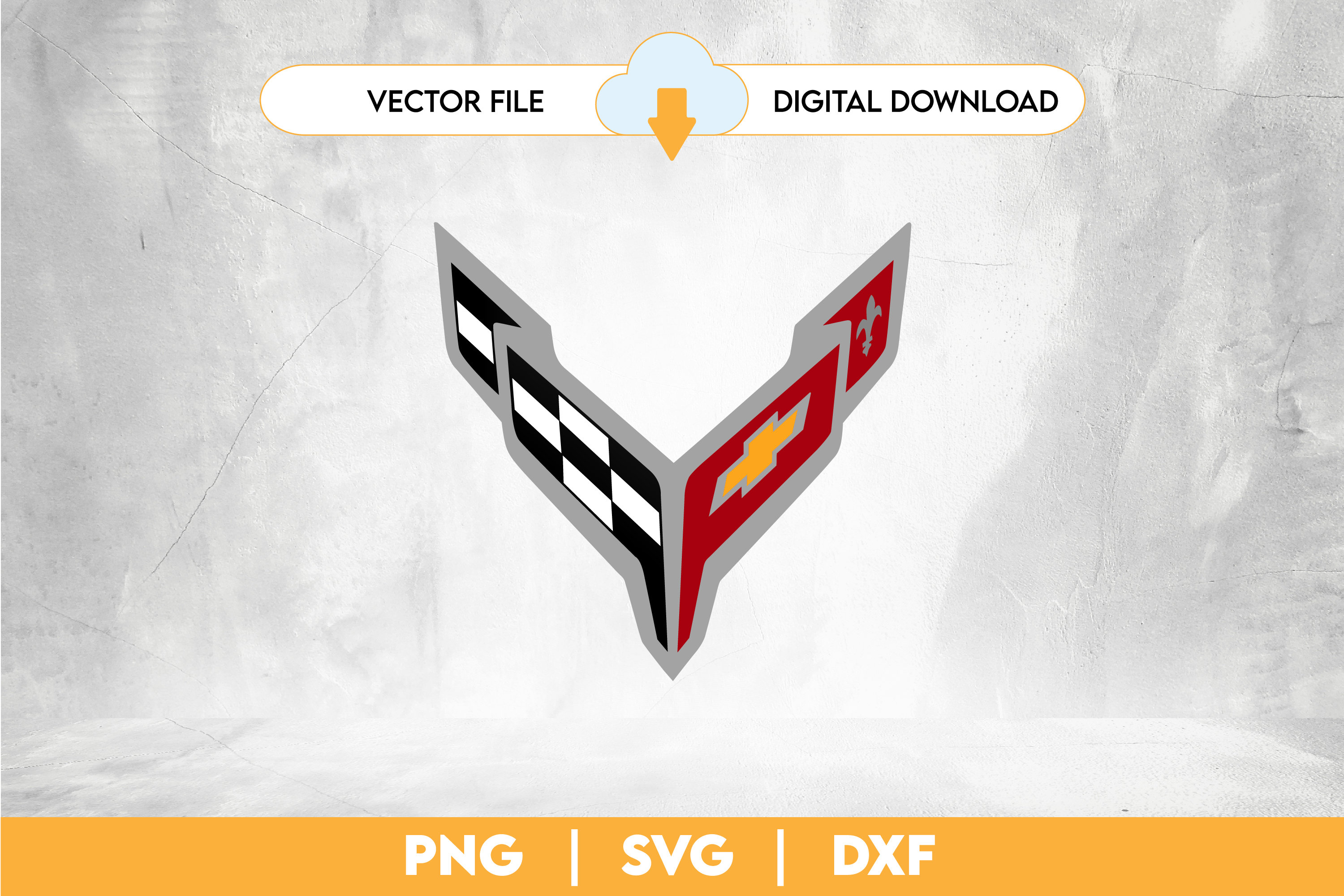 C8 Corvette Flags Digital File Vector DXF PNG SVG Instant Download - Etsy