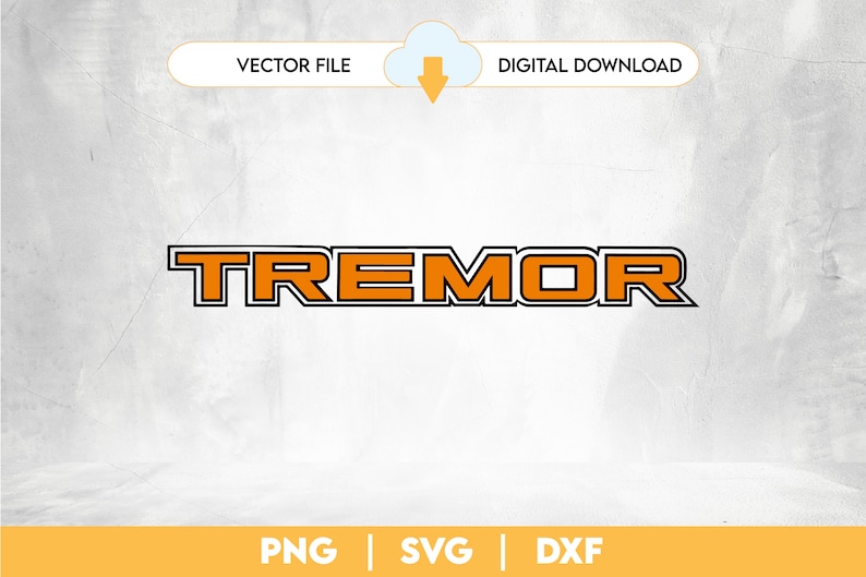 Tremor Digital File Vector DXF PNG SVG Instant Download - Etsy