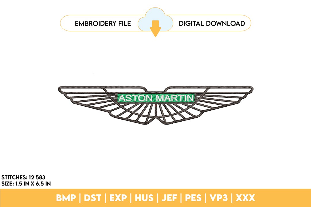 Aston Martin Wings File Machine Embroidery Design Digital Instant ...