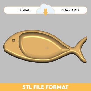 Fish Shaped Kitchen Plate STL Digital File Format 3D Model CNC - Etsy
