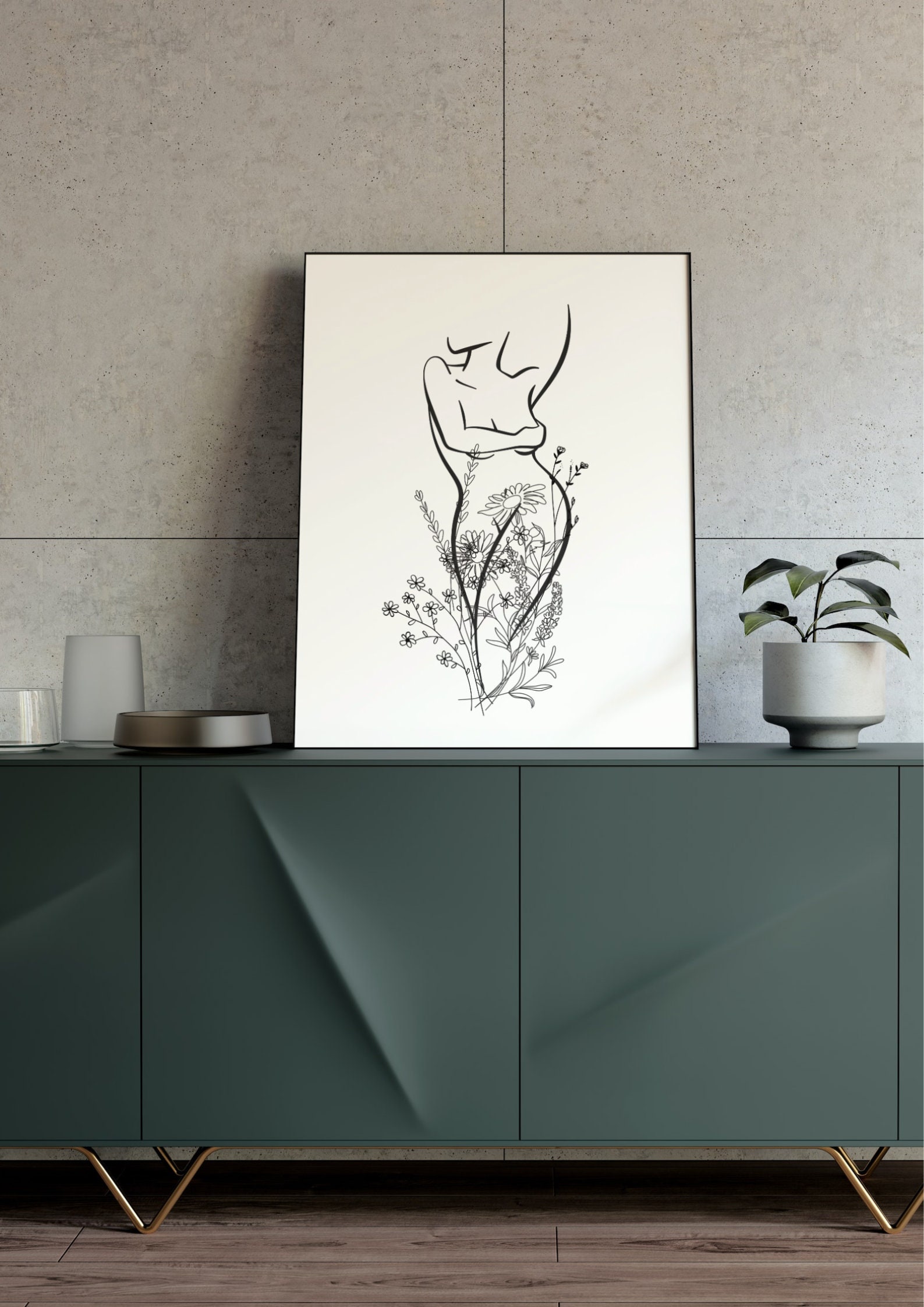 Digital Line Art Print Downloadable & Printable - Etsy