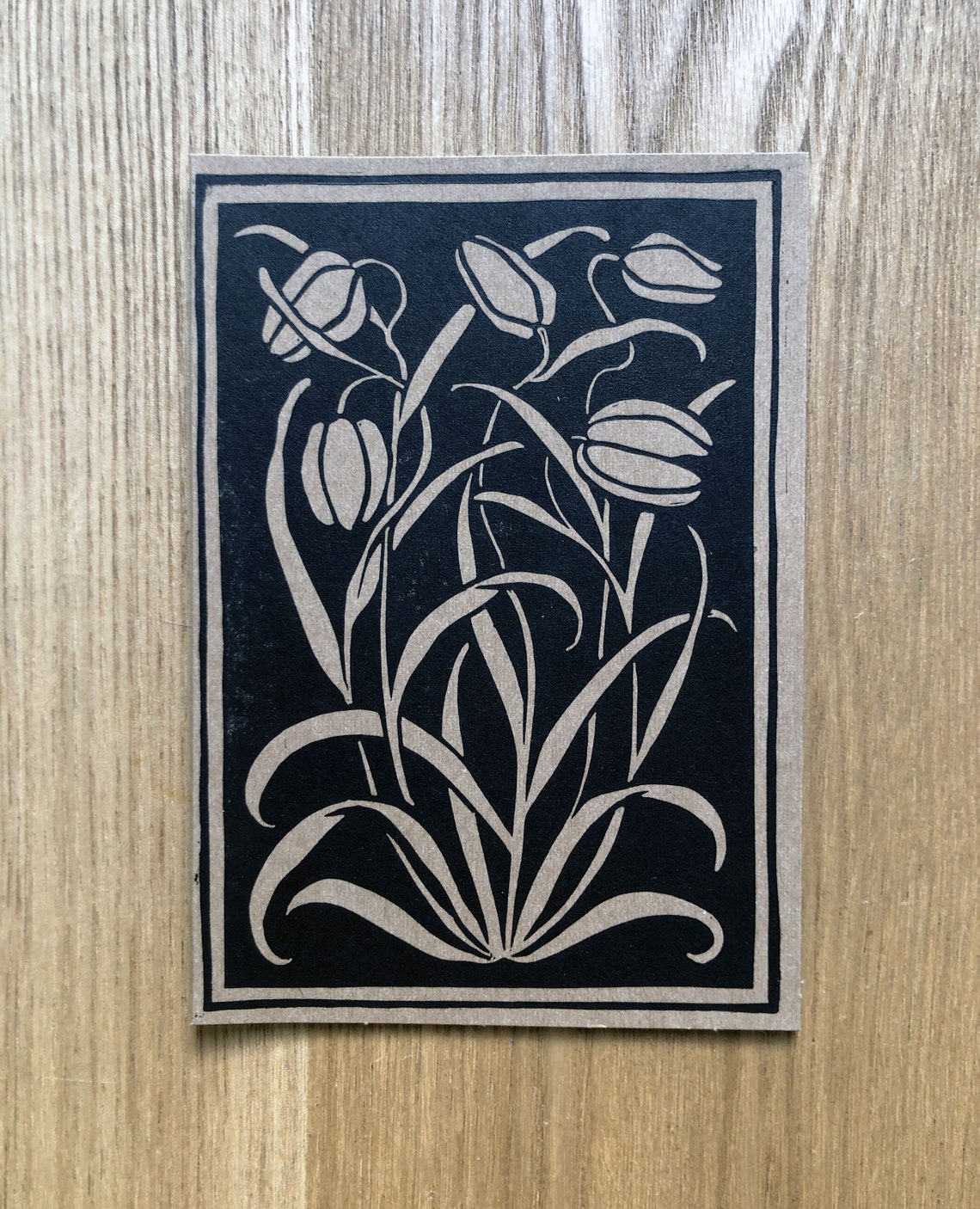 Hand-printed Linocut Postcards on Recycled Paper. Set of Three - Etsy UK