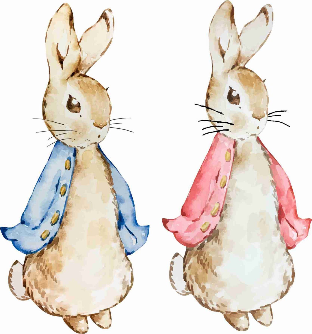 X2 Peter Rabbit X2 Lilly Rabbit Vinyl Decal Stickers Easter/birthday ...